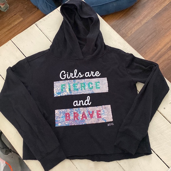 Justice | Shirts & Tops | Justice Original Sequins Hoodie | Poshmark